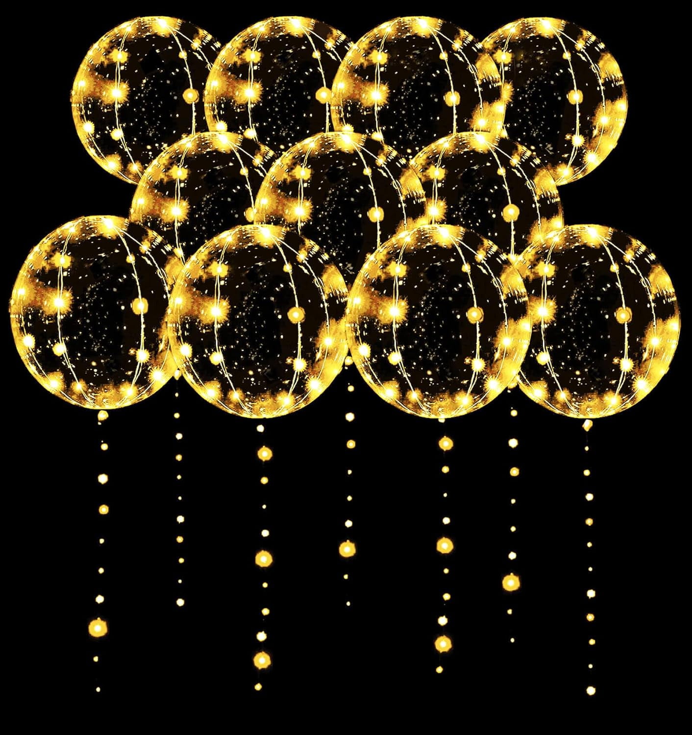 10 Pack Led Balloons Light up Balloons, Clear Balloons with Lights ...