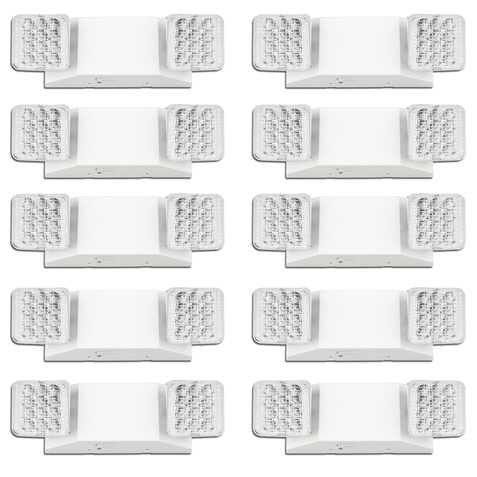 10 Pack Led Emergency Lights with Battery Backup, Adjustable Commercial ...