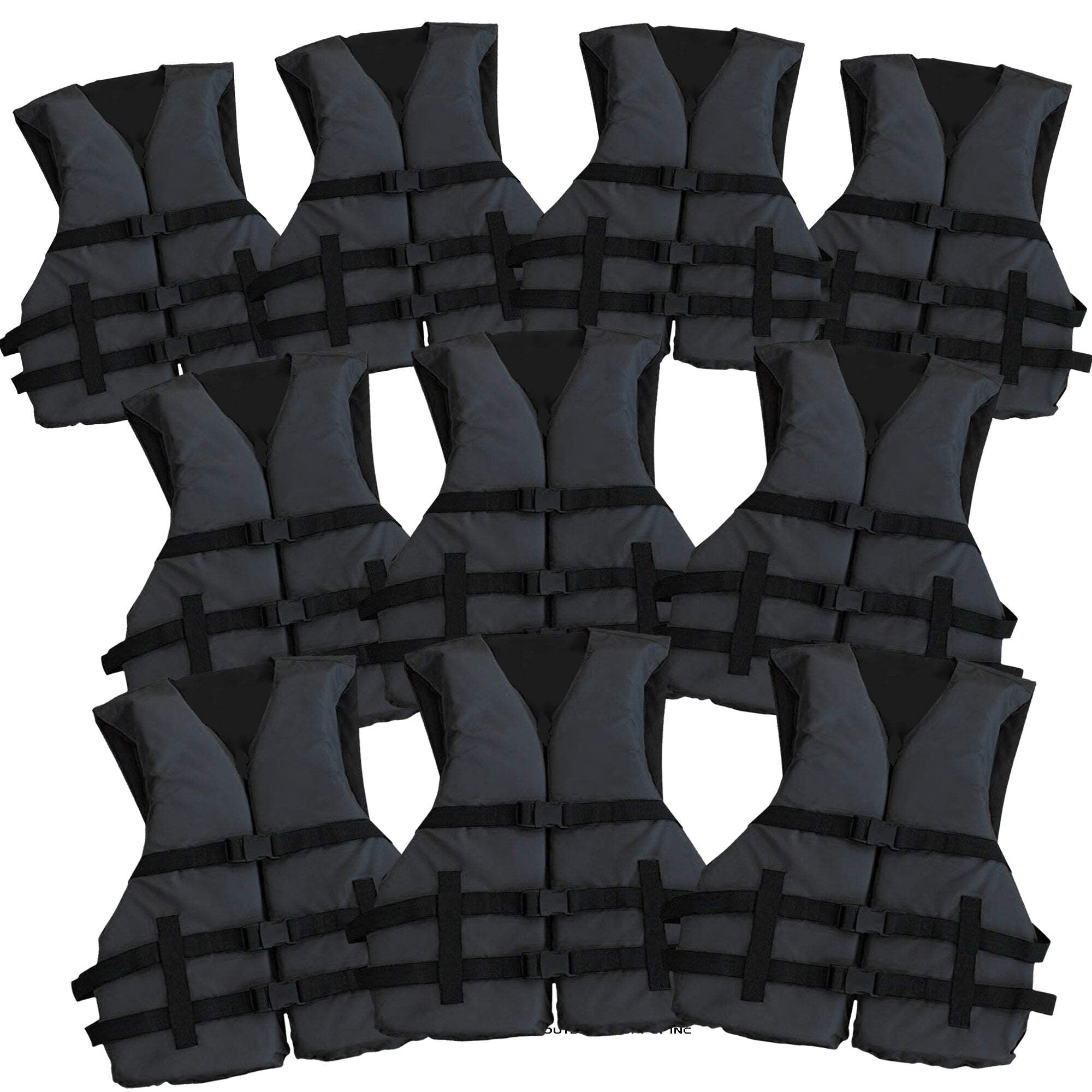 10 Pack Unbranded Life jacket paddle vest; Coast Guard approved Type ...