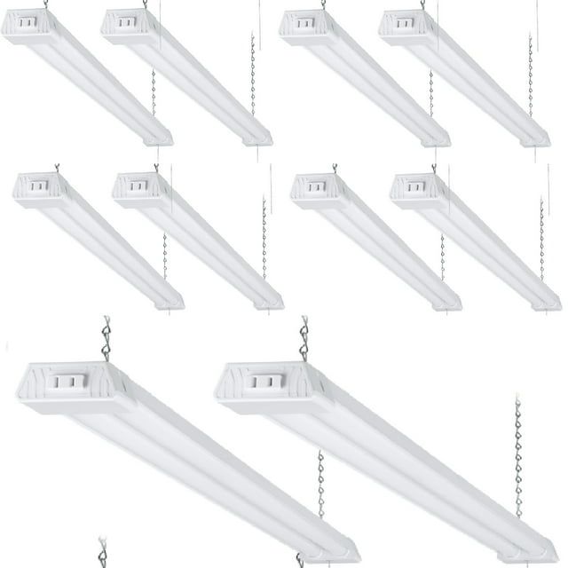Free Shipping! 10 Pack Linkable LED Shop Light 4ft, 5000K Daylight, LED ...