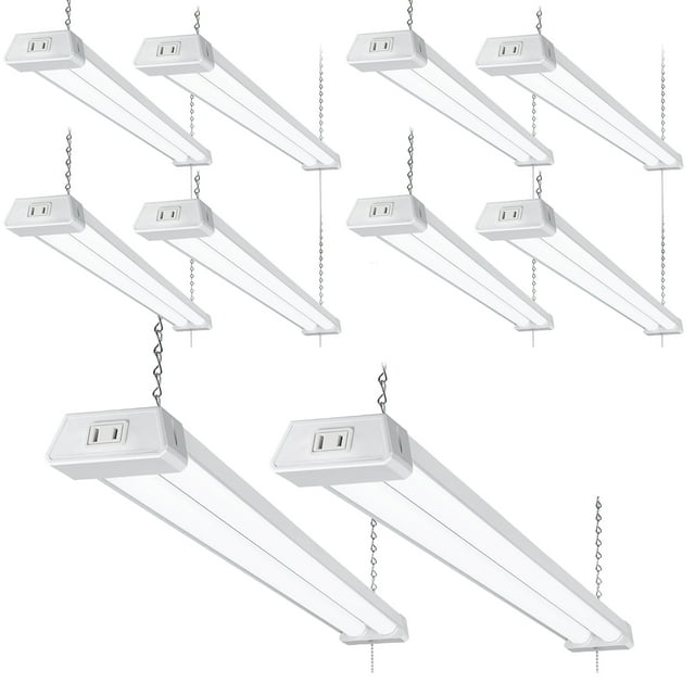 Free Shipping! 10 Pack Linkable LED Shop Light 4ft, 5000K Daylight, LED ...