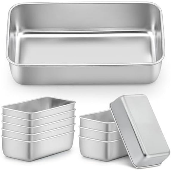 10 Pack Loaf Pans for Baking Bread, 9 x 5 Inch Stainless Steel Bread Loaf Pans for Sourdough ...