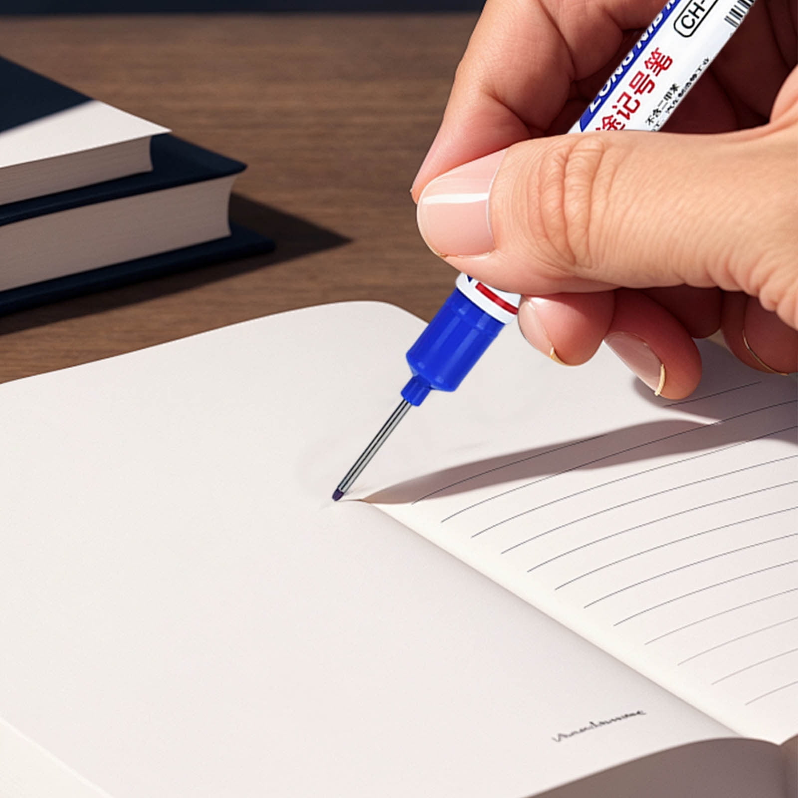 10-Pack Long Tip Industrial Marker Pens - Fast-Drying Waterproof Ink ...