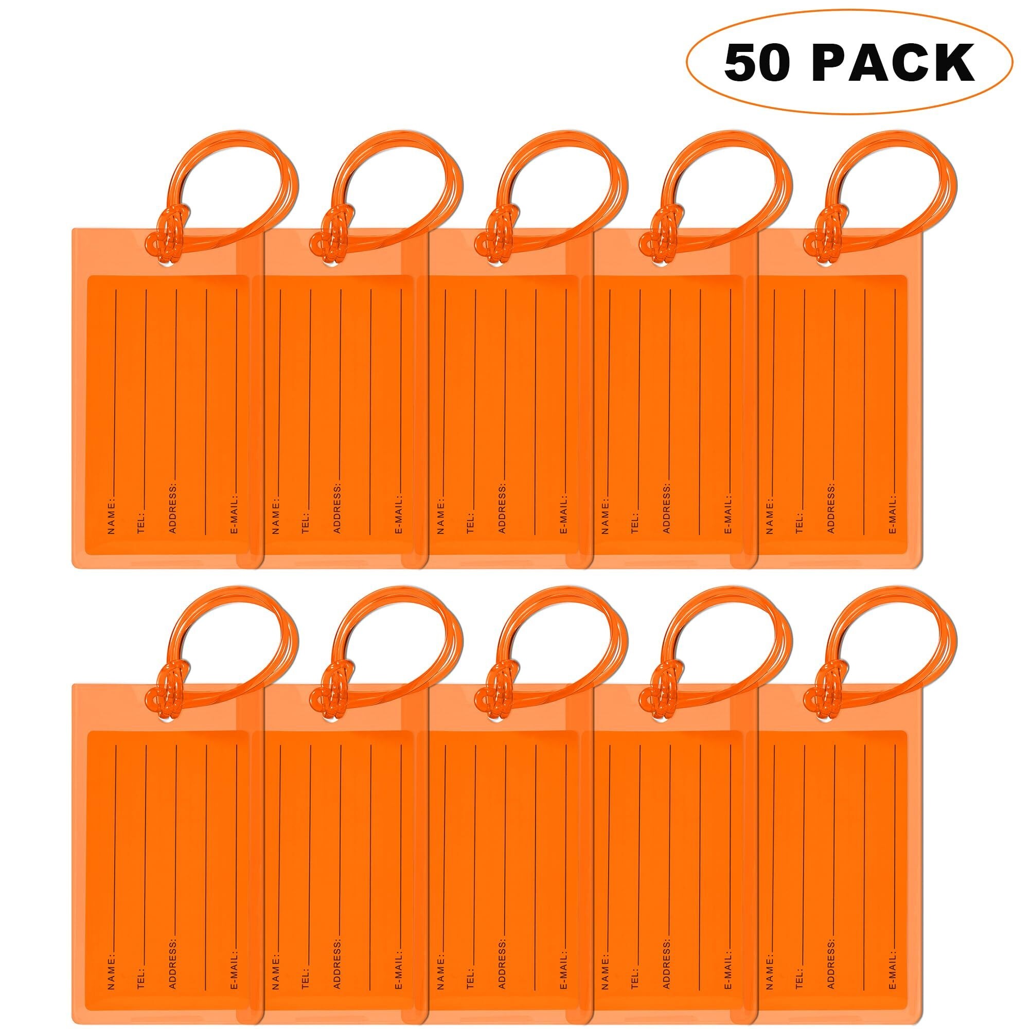 10 Pack Luggage Tags for Suitcases, Airplane Travel Essentials for ...