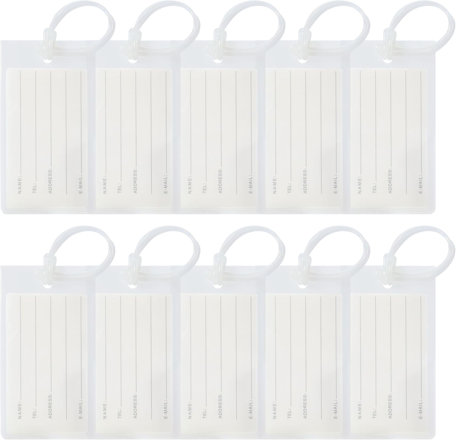 10 Pack Luggage Tags for Suitcases, Airplane Travel Essentials for ...