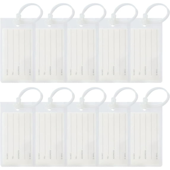 10 Pack Luggage Tags for Suitcases, Airplane Travel Essentials for ...