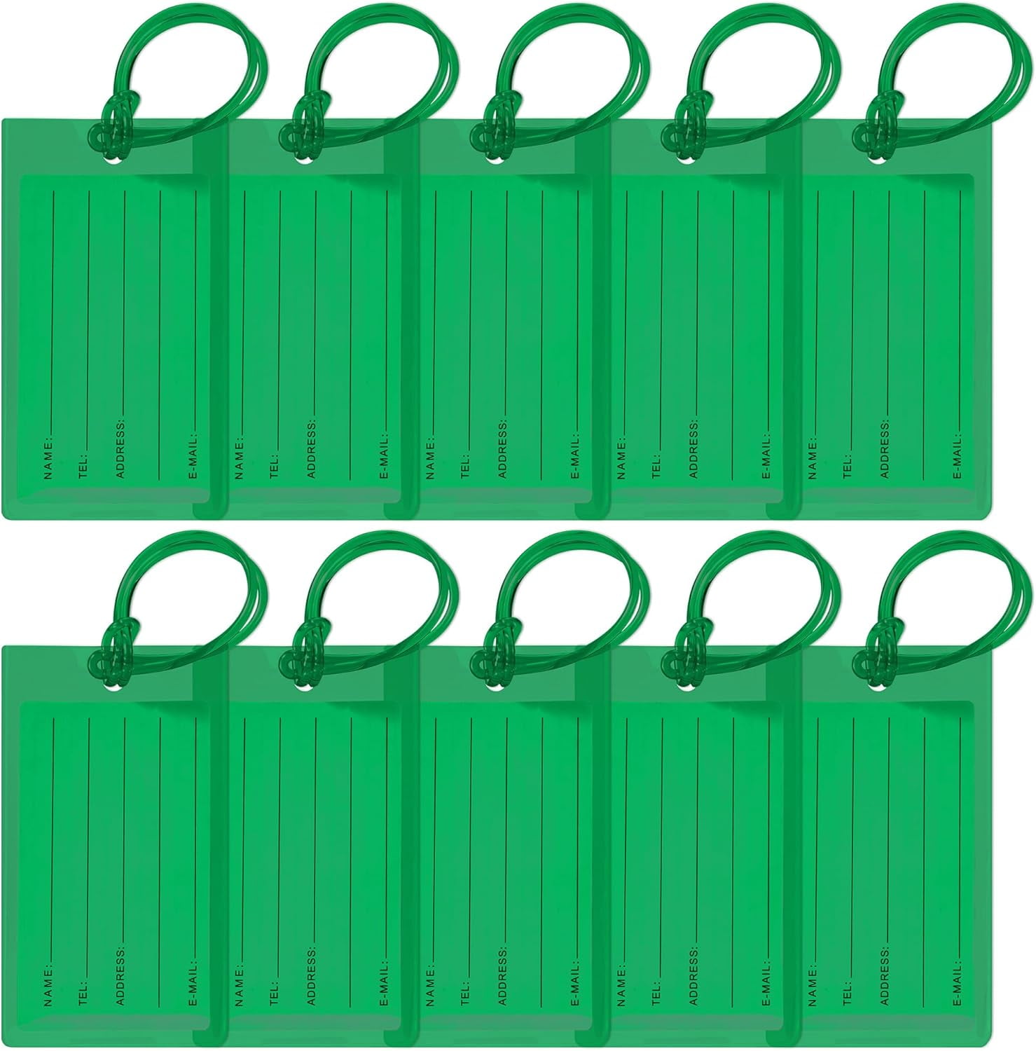 10 Pack Luggage Tags for Suitcases, Airplane Travel Essentials for ...