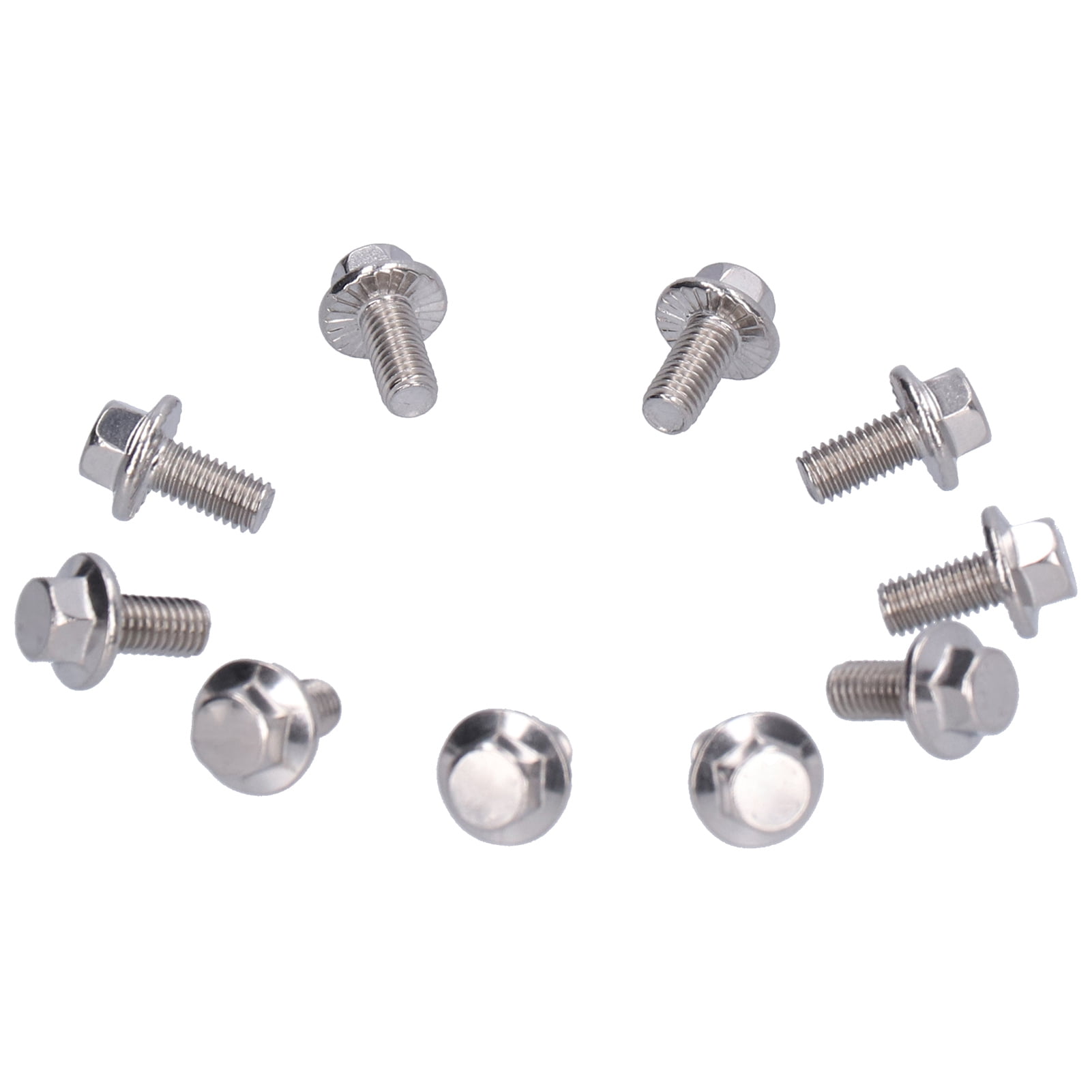 10-Pack M5 Stainless Steel 304 Flanged Hex Bolts, A2-70 Grade, 10-40mm ...