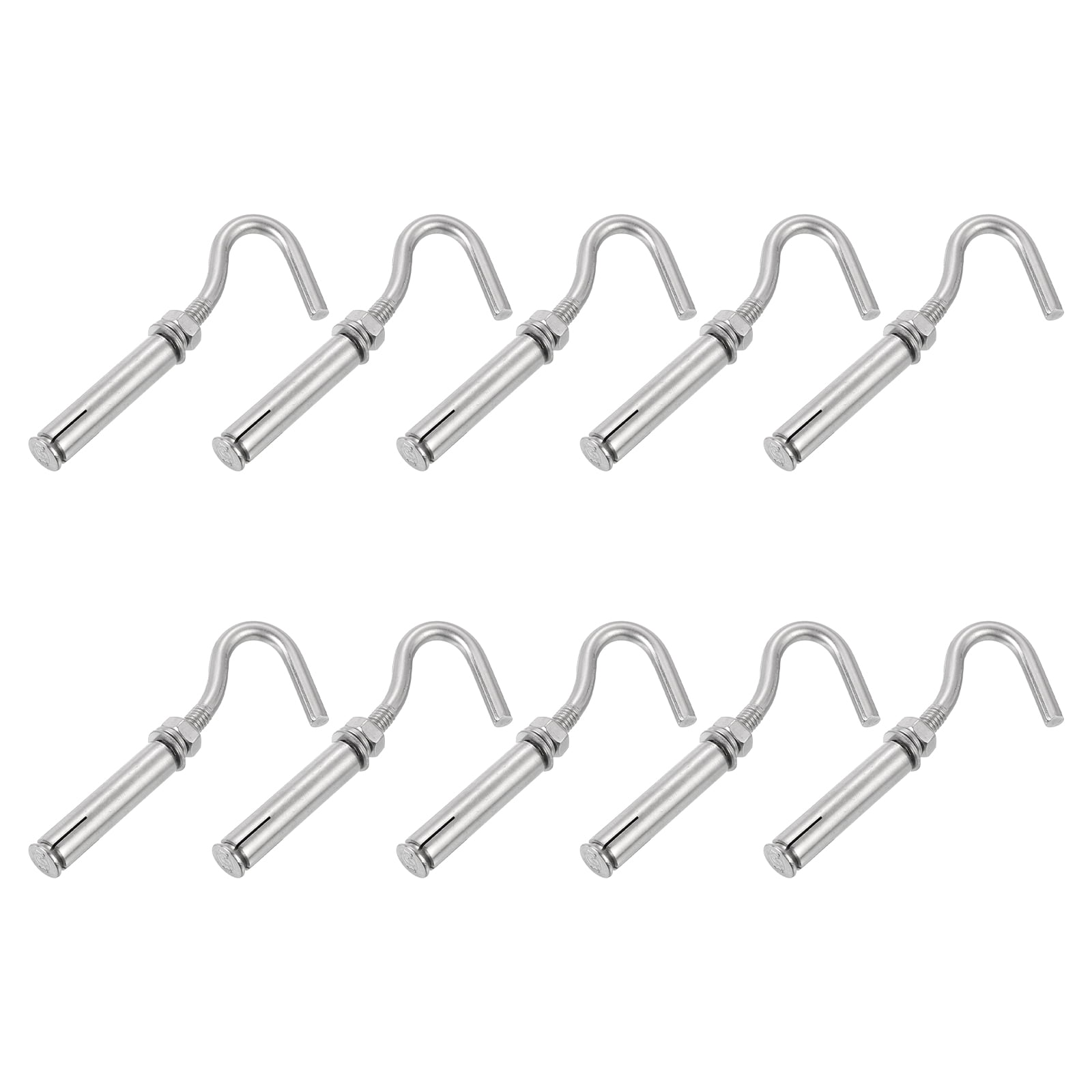 10 Pack M6 304 Stainless Steel Expansion Hook, Standard Open Cup ...