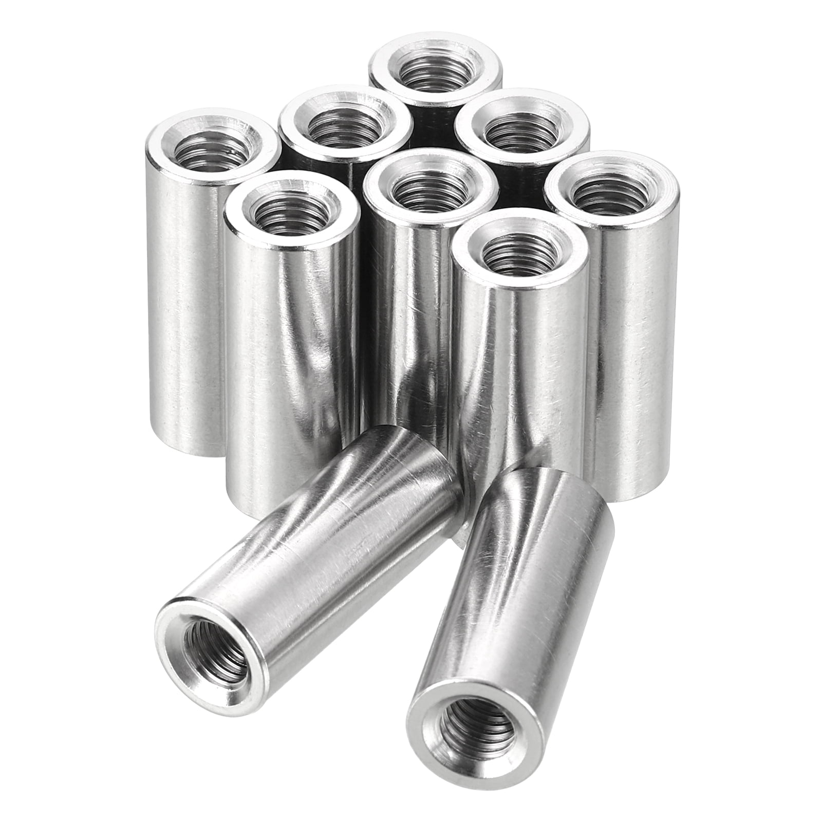 10 Pack M6x10x25mm Round Weld Nut for Lamp Bracket Glass Table, Silver ...