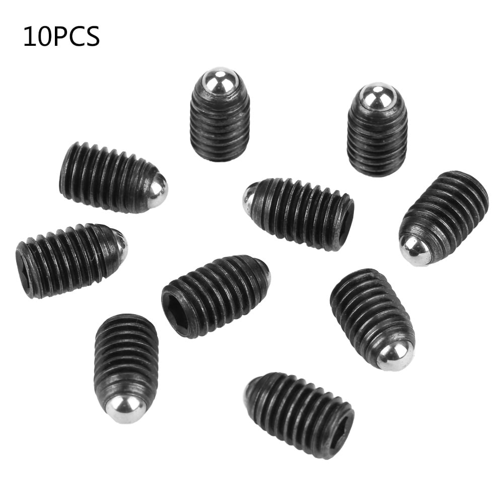10-Pack M8 Hex Socket Ball Spring Plungers, Carbon Steel, M8 x 12 ...