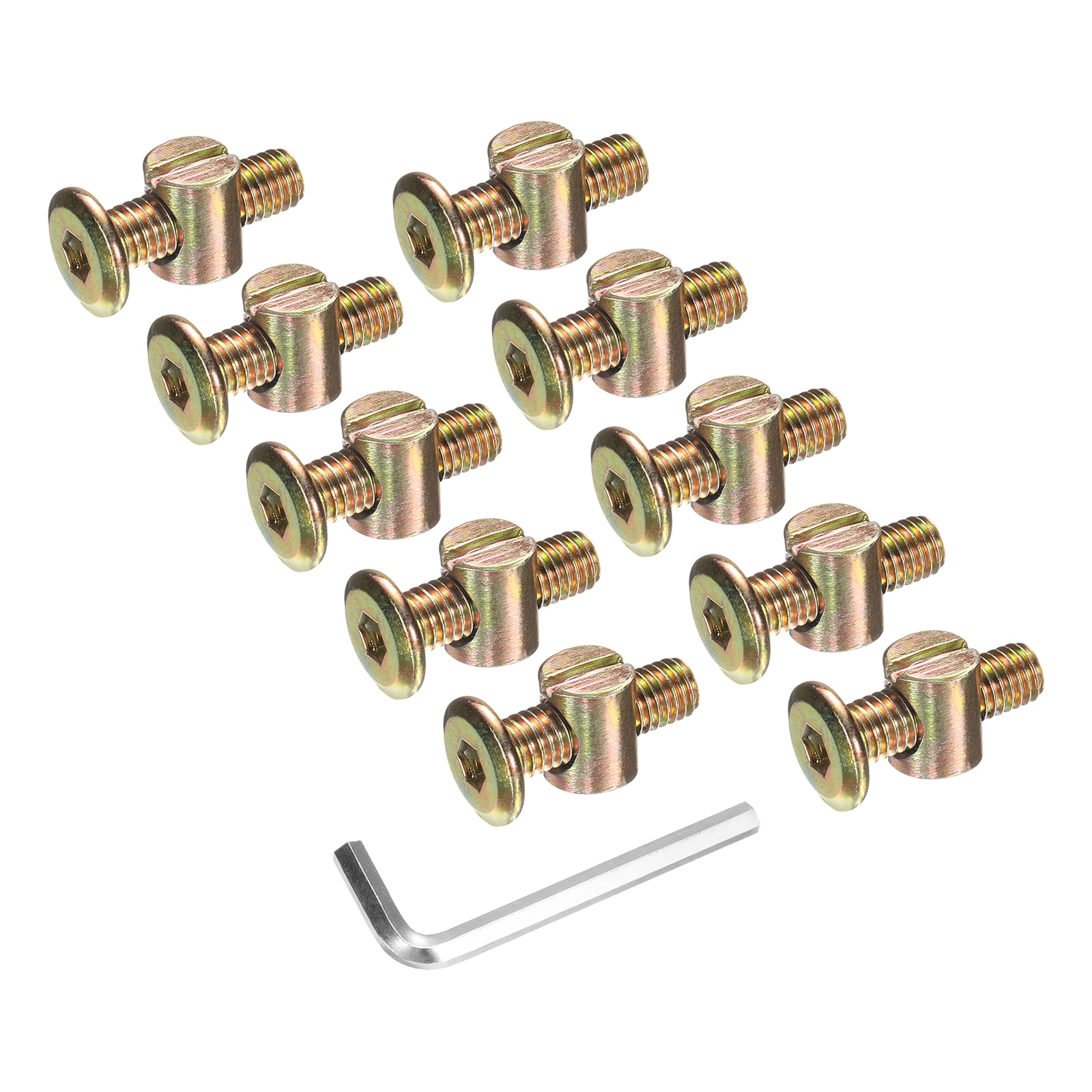 10 Pack M8x30mm Hex Socket Head Screws Bolt with Barrel Nuts & M5 ...