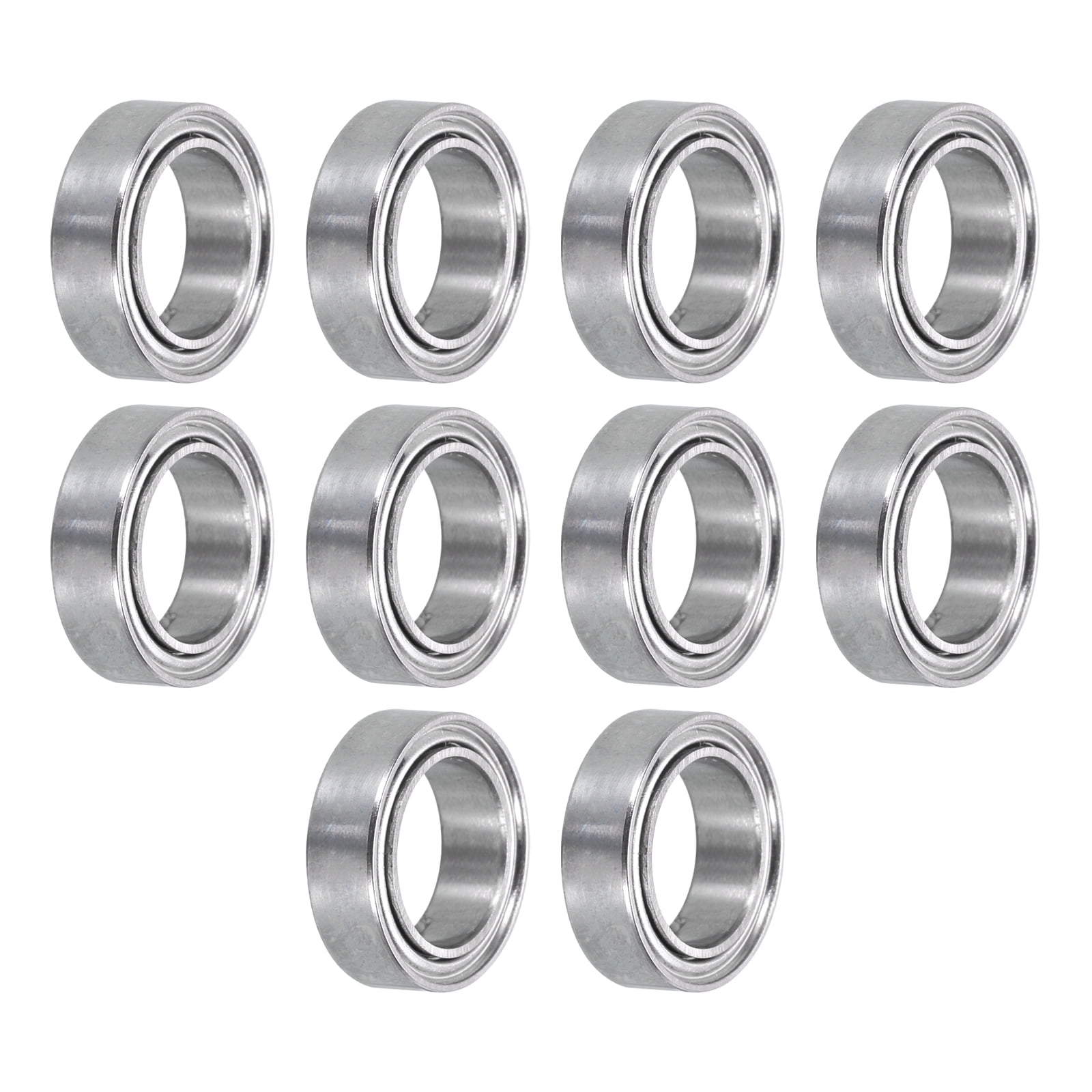 10 Pack MR128ZZ Miniature Deep Groove Ball Bearings 8x12x3.5mm Double ...
