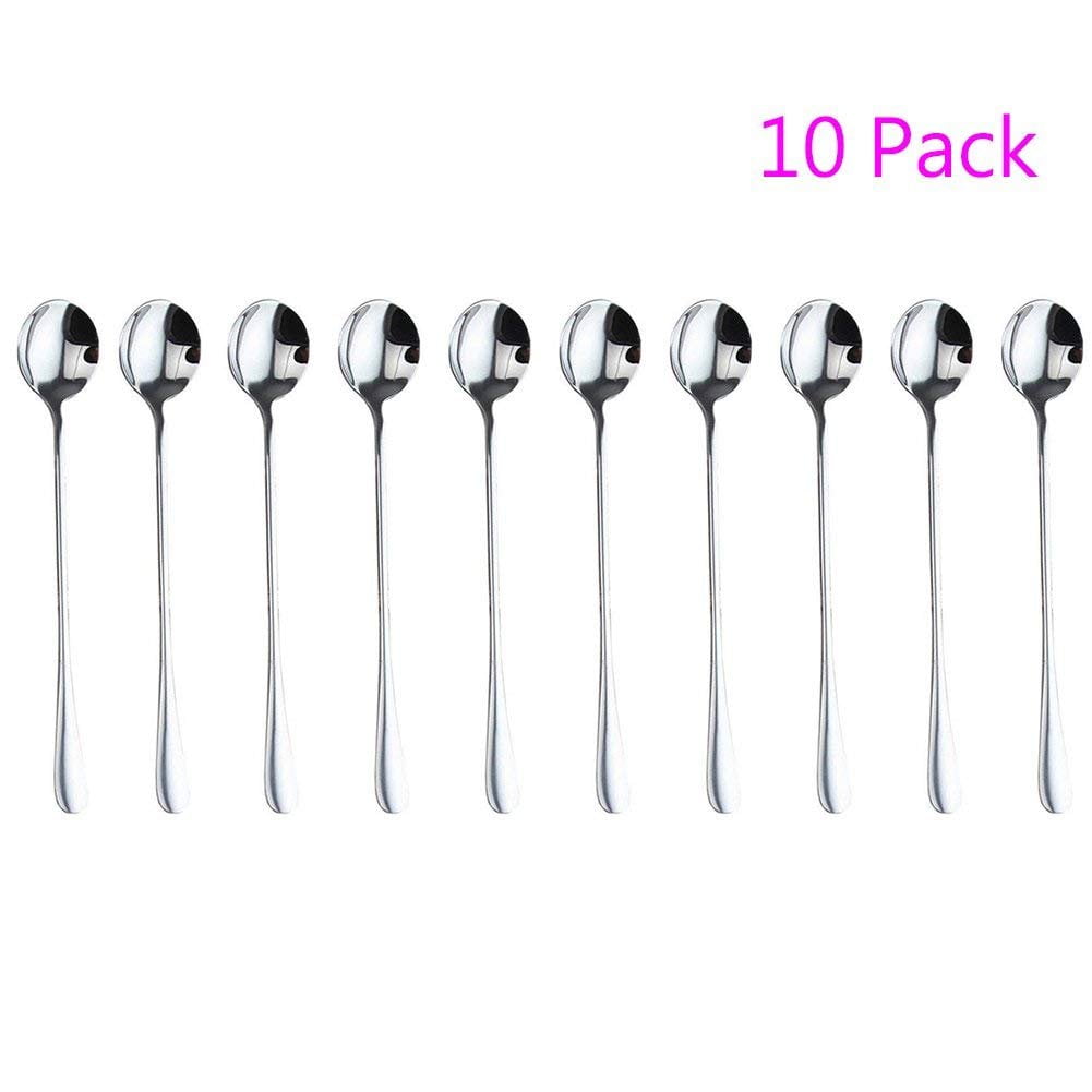 10 Pack Magik Long Handle Stainless Steel Mixing Ice Cream Frozen ...