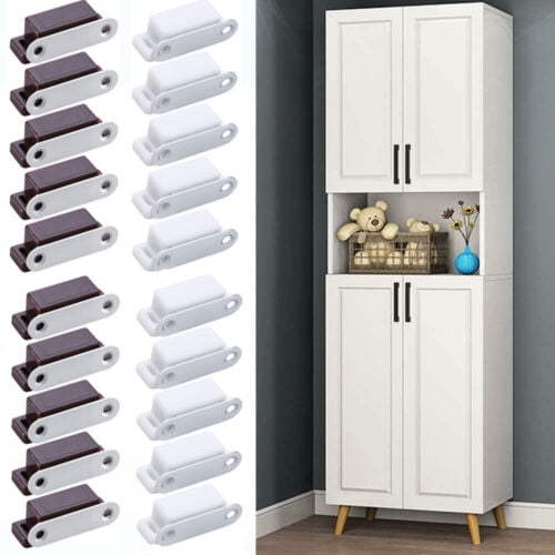 10 Pack Magnetic Cabinet & Door Latch/Catch Closures Kitchen Cabinet ...
