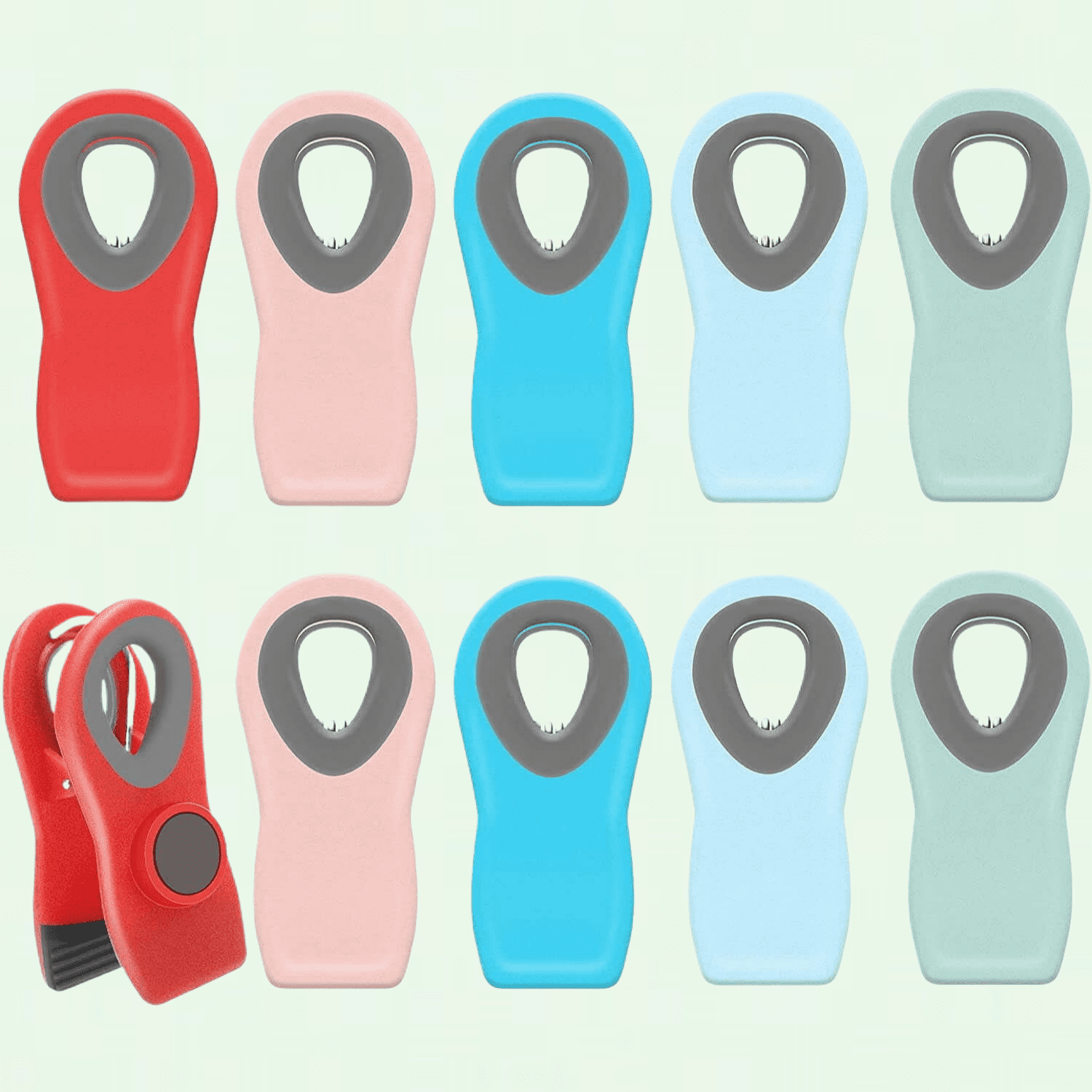 10-Pack Magnetic Chip Clips, Assorted Colors, Bag Clips with Magnet for ...