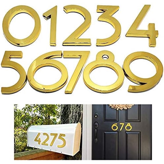 10 Pack Mailbox Numbers 0-9, 2.76 Inch High, Door Address Numbers ...