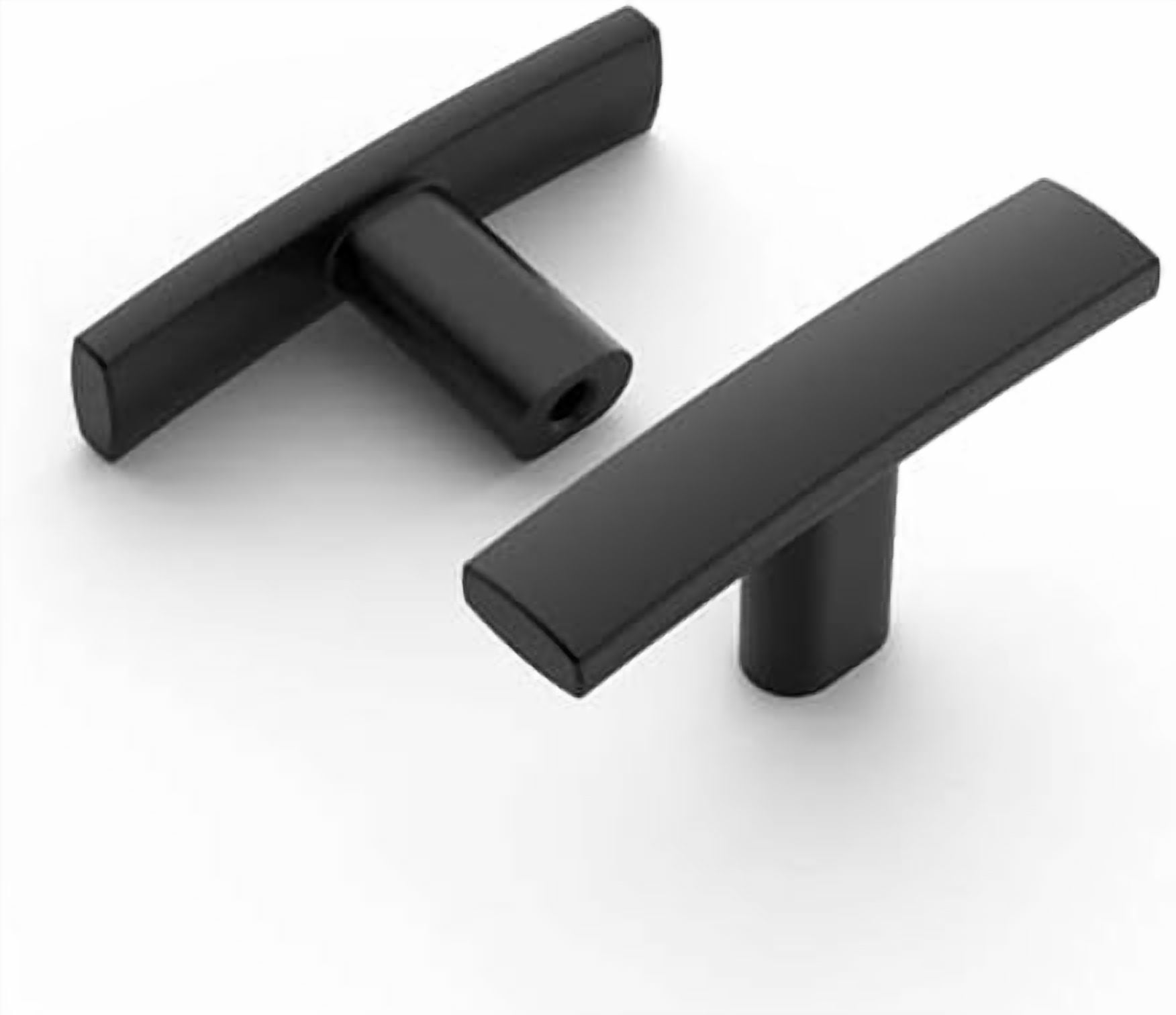 10 Pack Matte Black Cabinet Knobs Single Hole Cabinet Handles 2 Inch ...