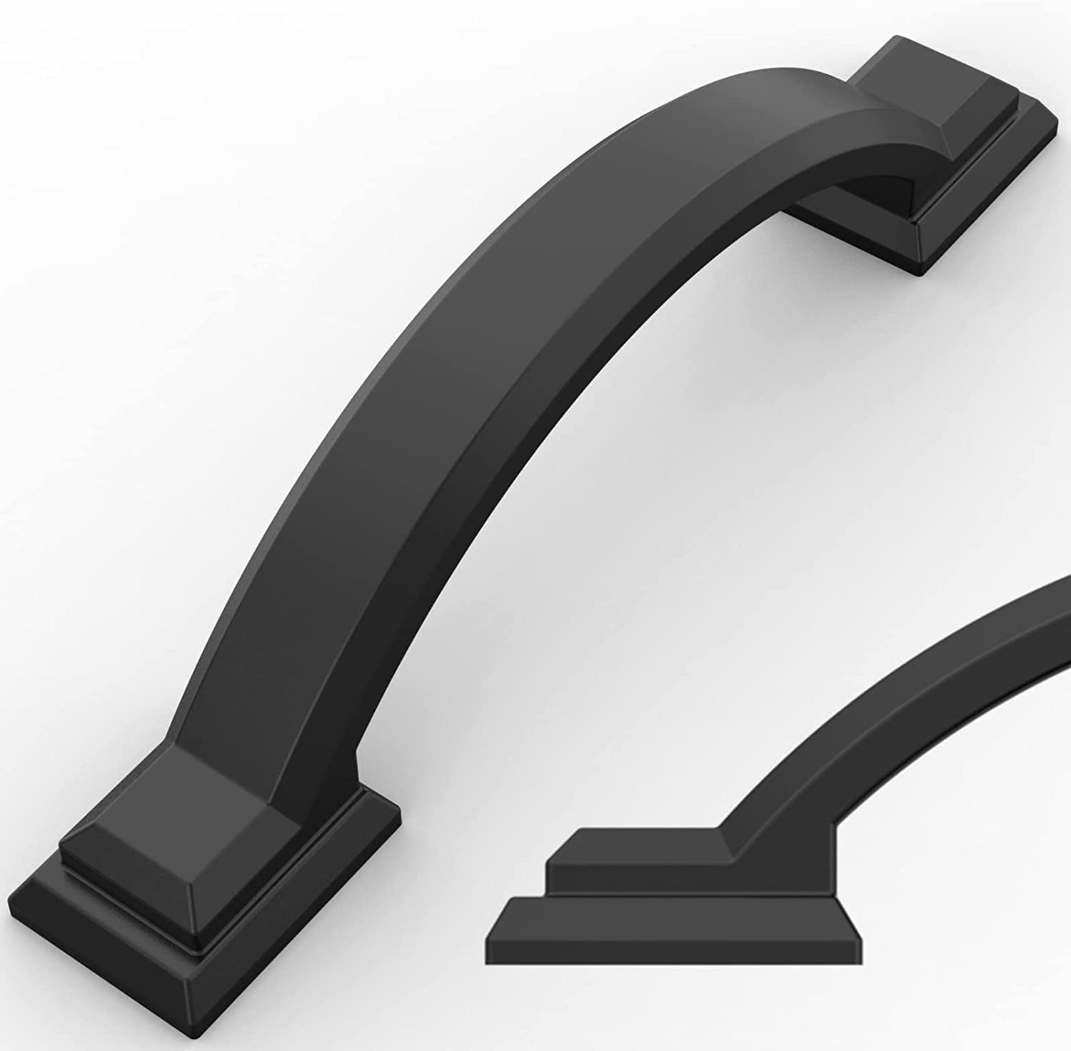 10 Pack Matte Black Cabinet Pulls 3 Inch(76mm) Hole Centers Handles for ...