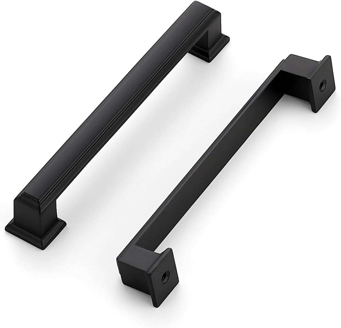 10 Pack Matte Black Cabinet Pulls, 5 Inch (128mm) Hole Center Zinc ...