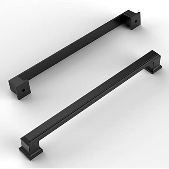 10 Pack Matte Black Cabinet Pulls 7-1/2 Inch(192mm) Hole Center Cabinet ...
