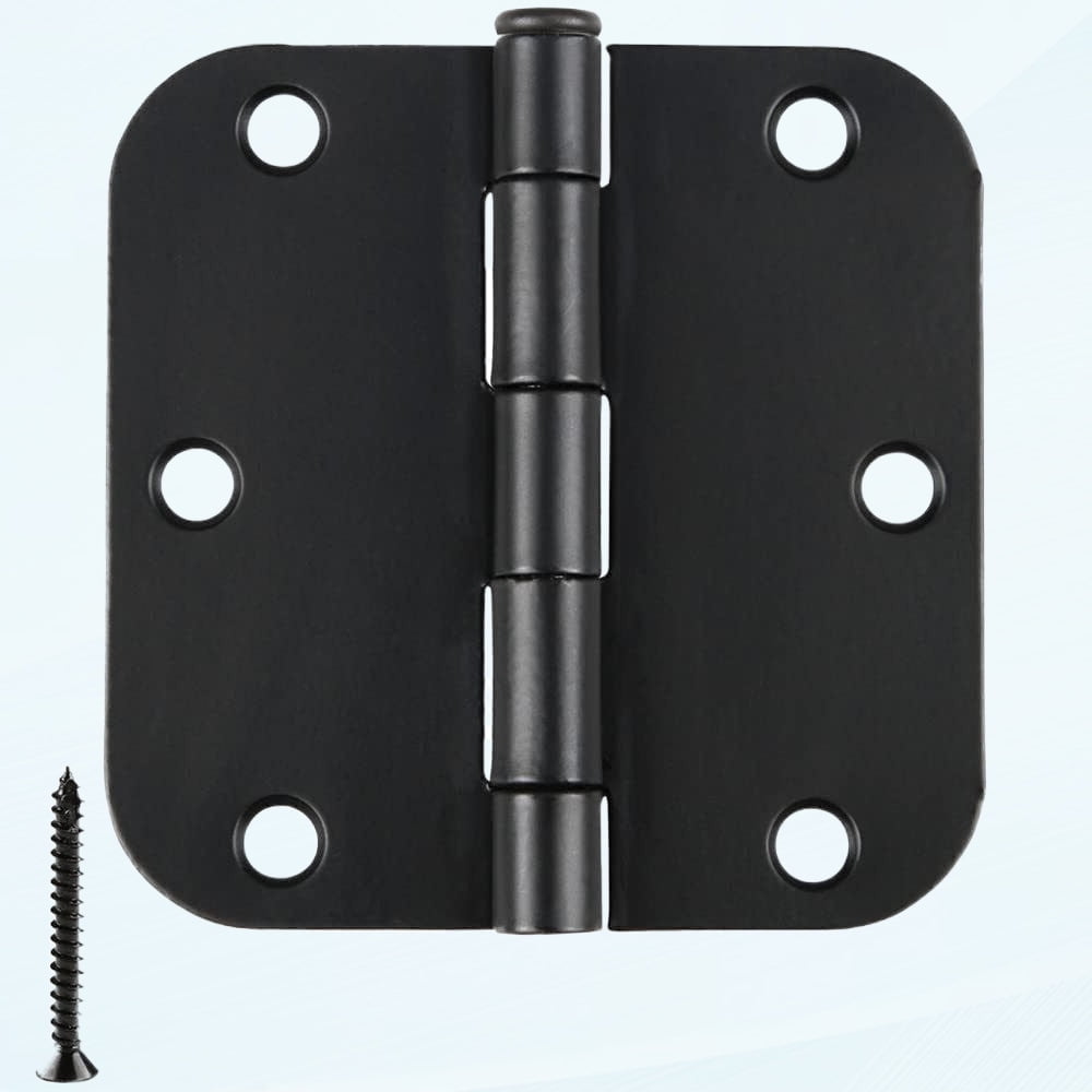 10 Pack Matte Black Door Hinges 3.5" x 3 1/2" Interior Door Hinges for ...