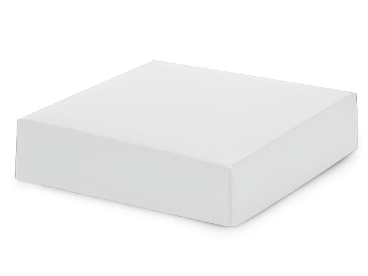 10 Pack, Matte White Box Lids, 6x6x1.5" for Food Packaging, Lids Sold ...