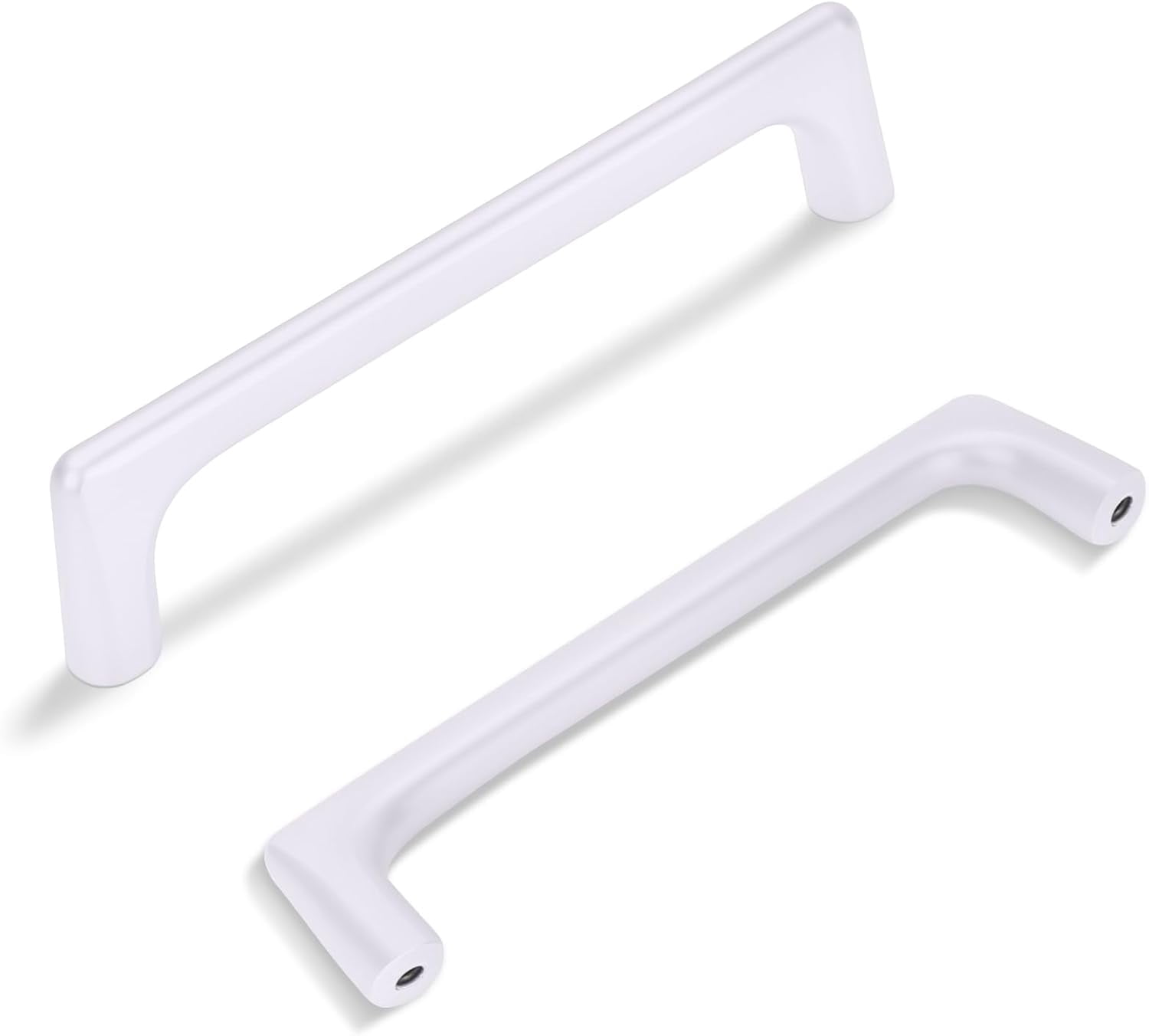 10 Pack Matte White Modern Cabinet Pulls 5 Inch(128mm) Hole Center ...