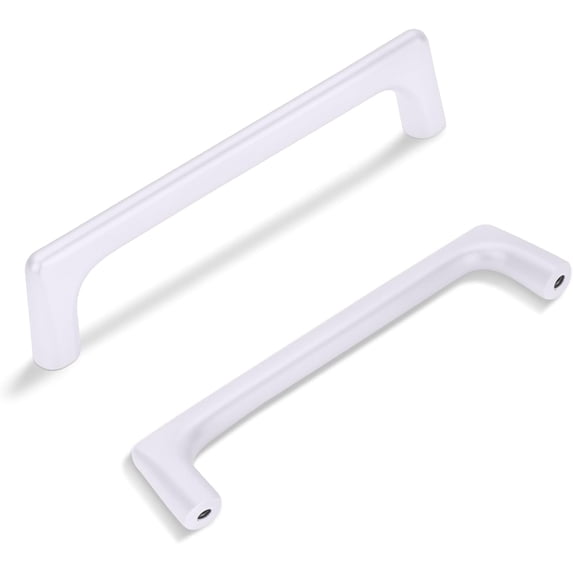 10 Pack Matte White Modern Cabinet Pulls 5 Inch(128mm) Hole Center ...