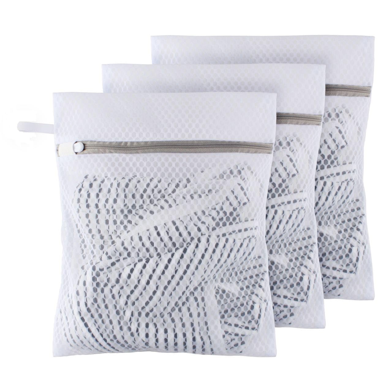 10 Pack Mesh Laundry Bags for Delicates with Non Rust Zipper- White ...