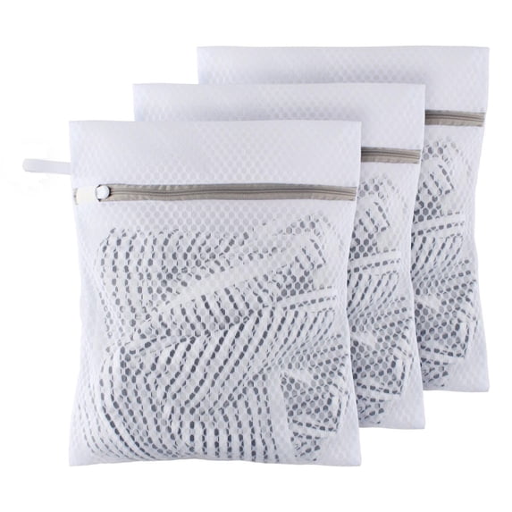 10 Pack Mesh Laundry Bags for Delicates with Non Rust Zipper- White ...