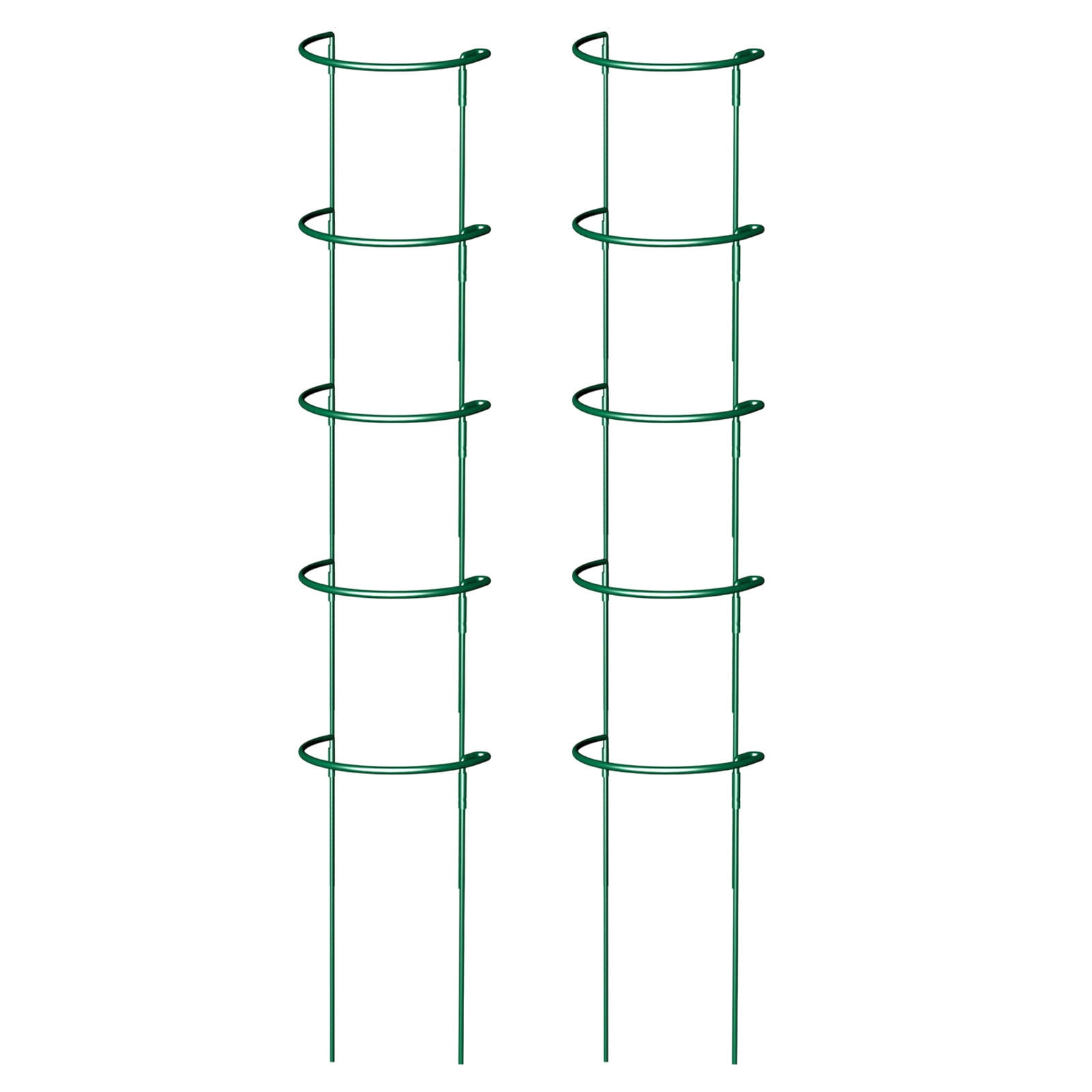 10 Pack Metal Support Rings - 13.8" Tall Half-Round Garden Stakes for ...