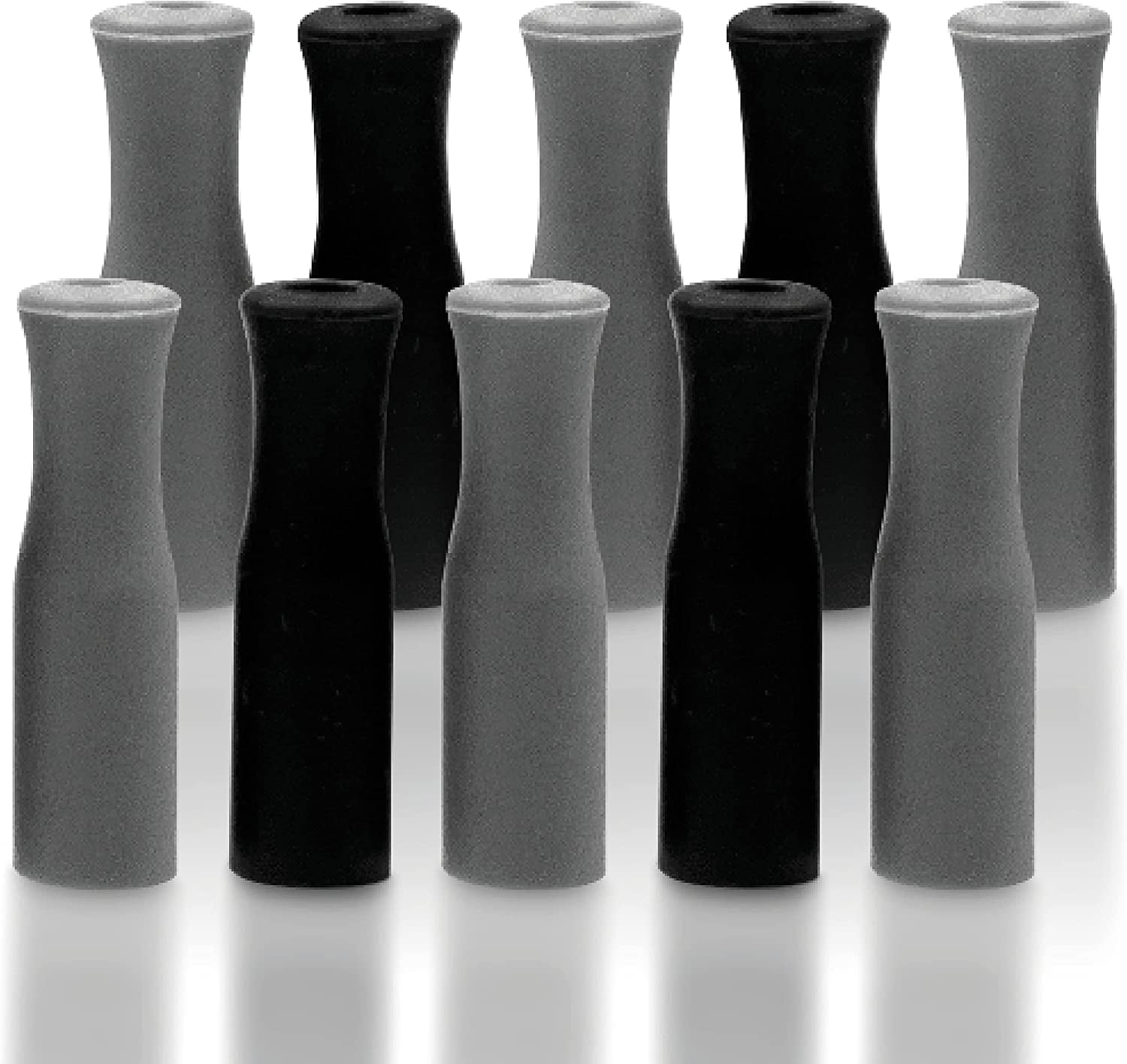 10 Pack Metal Straw Covers, Silicone Tips for .25" Wide Regular ...