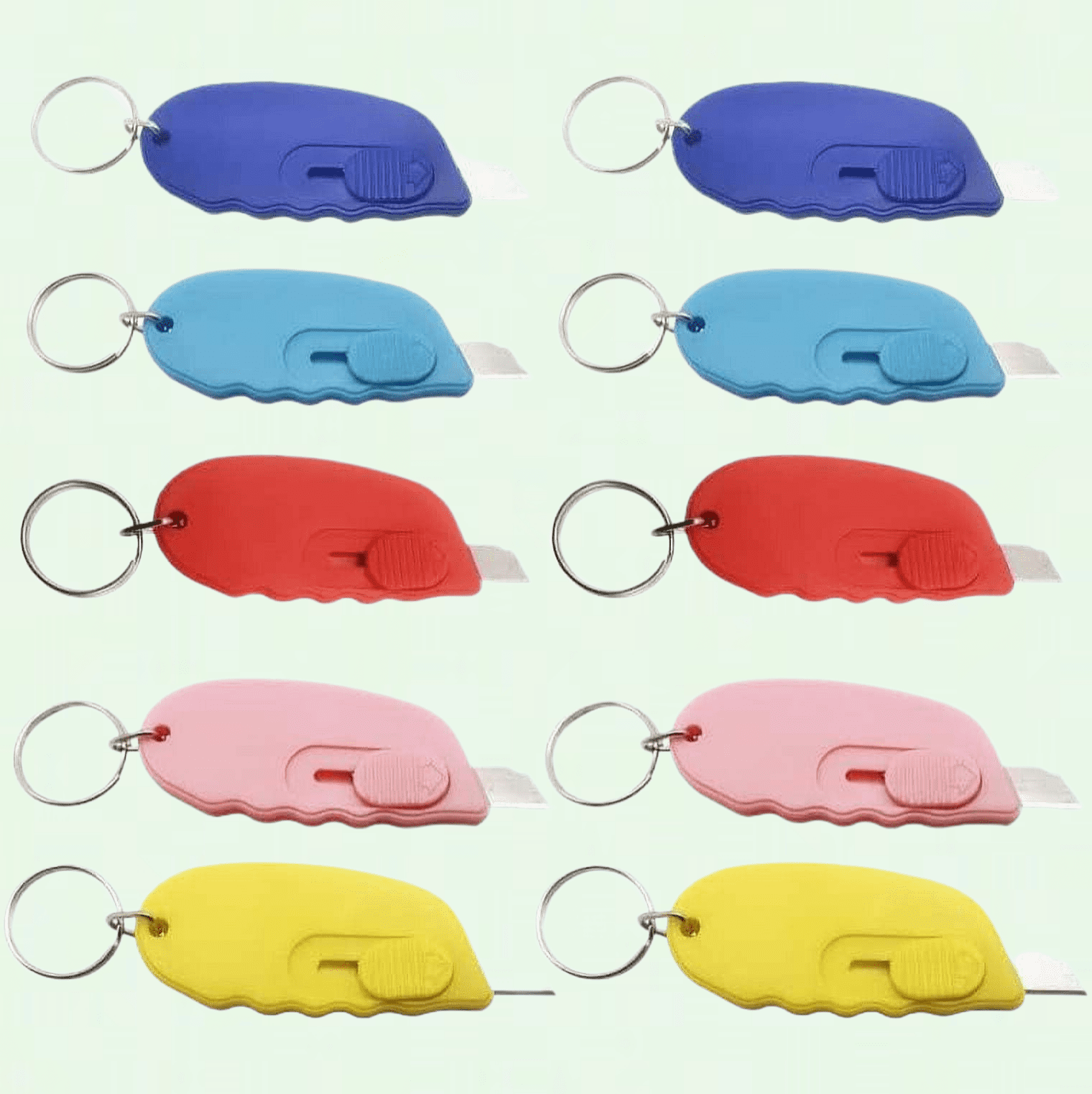 10 Pack Mini Box Cutter, Portable Retractable Blade Utility Knives with ...