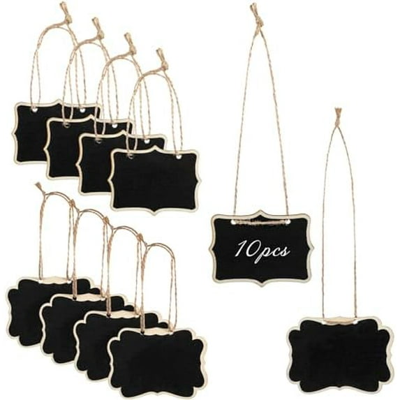 10 Pack Mini Chalkboard Tags with String, Small Chalkboard Tags ...
