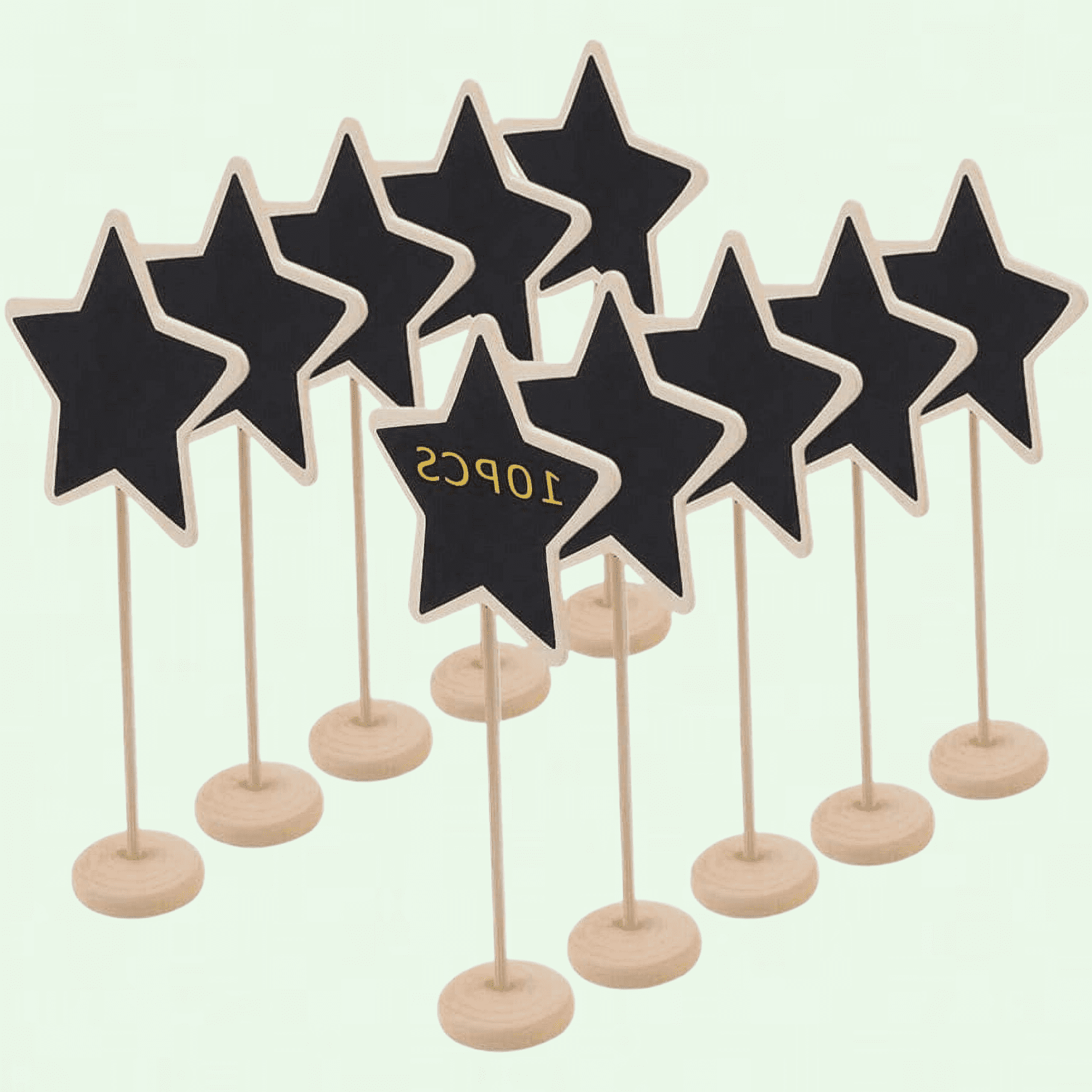 10 Pack Mini Chalkboards Signs with Stand, Small Wood Erasable Labels ...
