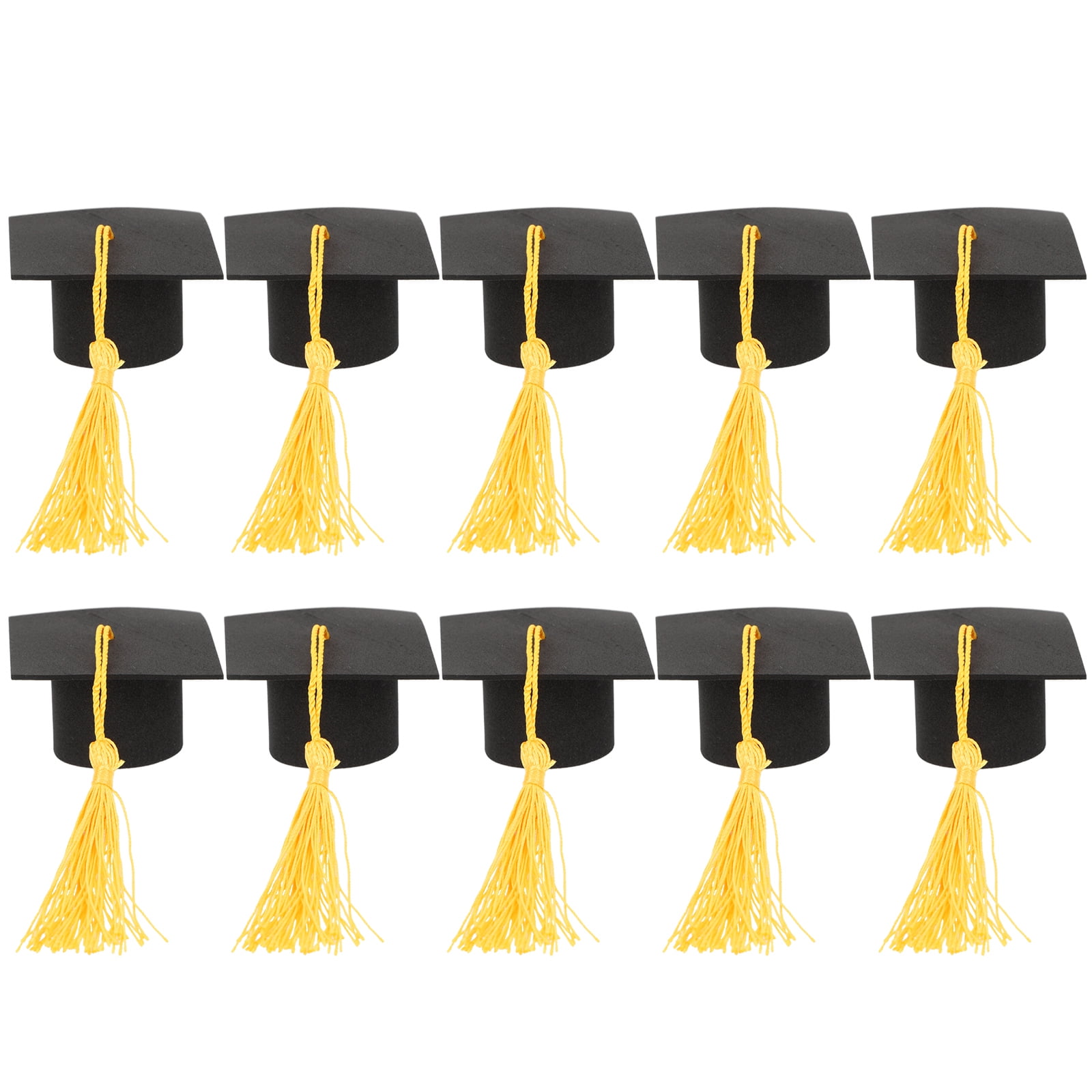 10 Pack Mini Graduation Caps , 1.5" Cake Topper Decorations - Class of 2024 Souvenirs for ...