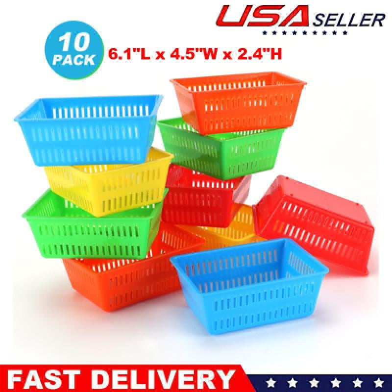 10 Pack Mini Storage Baskets Bins Plastic Organizer Basket Desk Storage ...