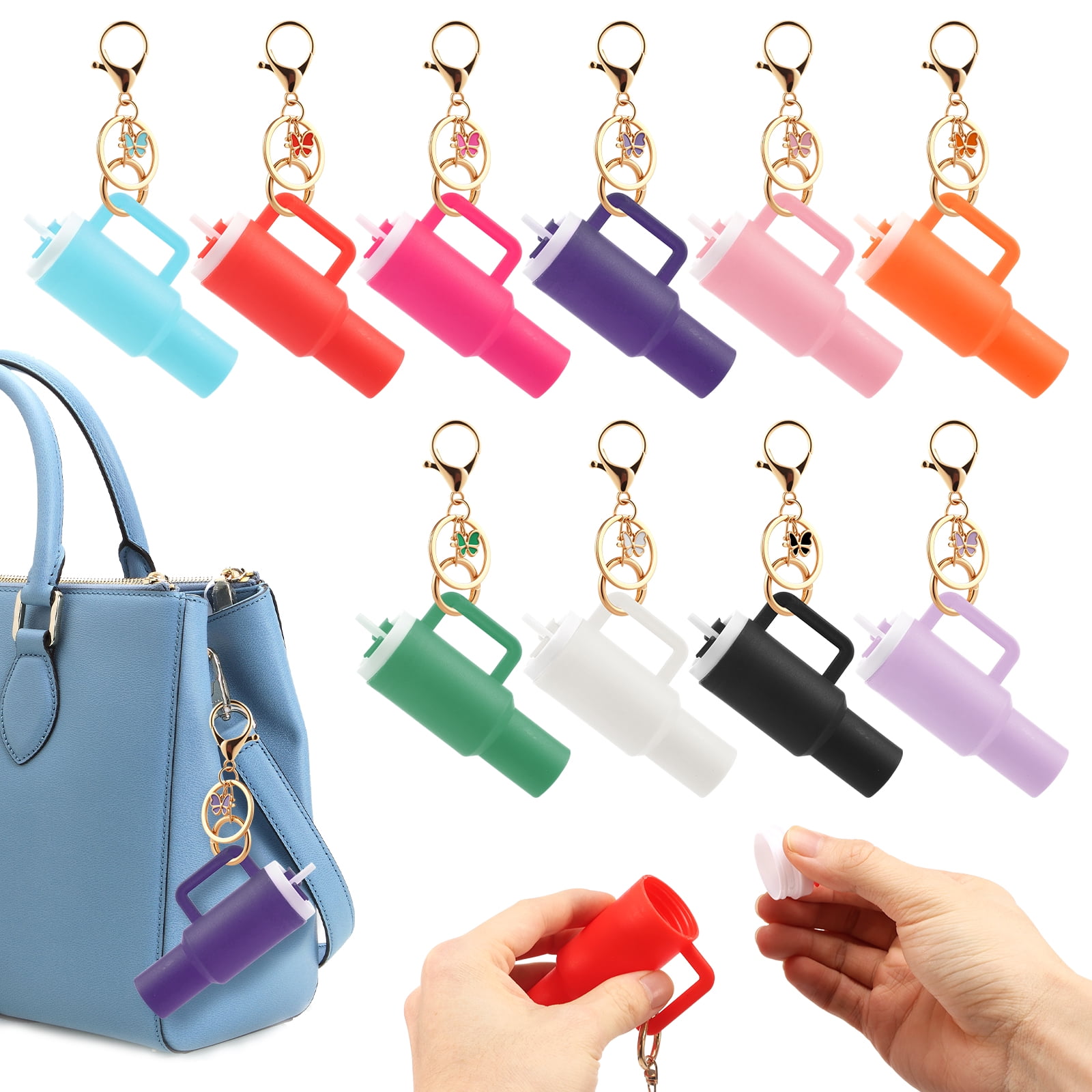 10 Pack Mini Tumbler Keychain for Owala Water Bottle, Mini Cup Keychain ...