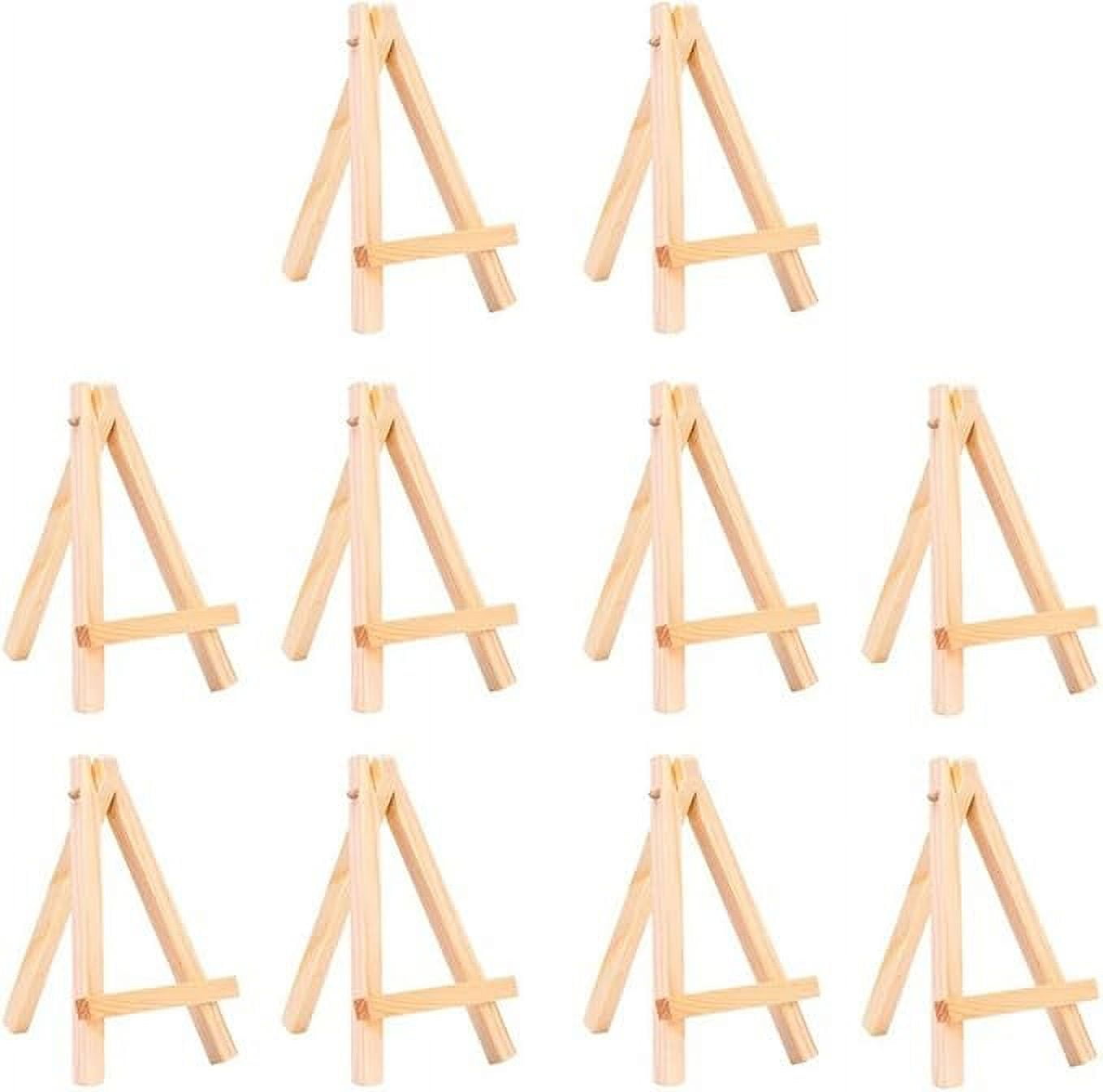 10 Pack Mini Wood Display Easel, Tabletop Display Stand Artist Easel ...