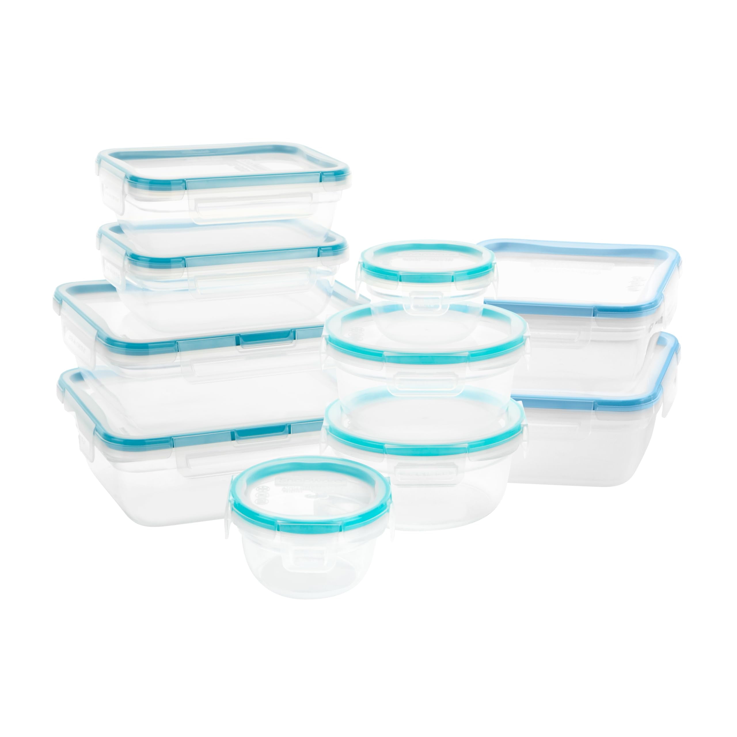 10-Pack Mixed Size Plastic Storage Containers Set, Airtight Leakproof ...