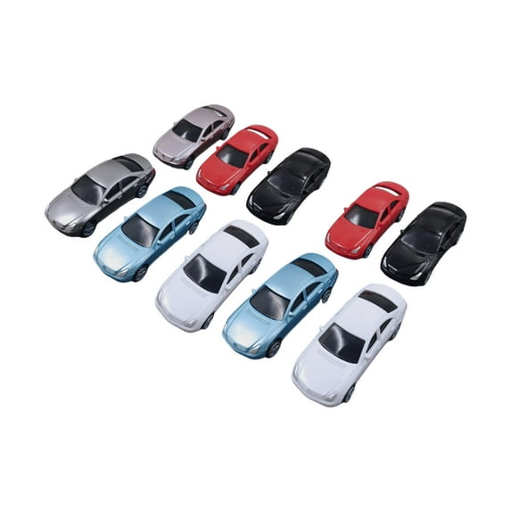 10 Pack Model Cars Mini Scale Vehicles Plastic Construction for Sand ...