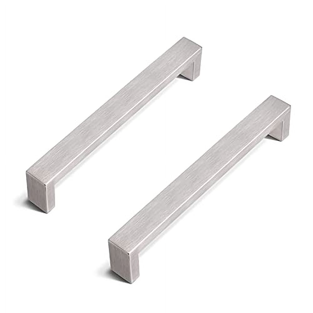10 Pack Modern Drawer Pulls, Brushed Nickel Kitchen Cabinet Handles for ...