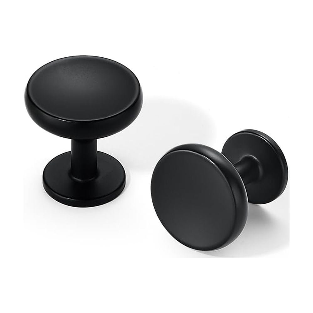 10 Pack Modern Single Hole Cabinet Knob Champagne Bronze Round Kitchen ...