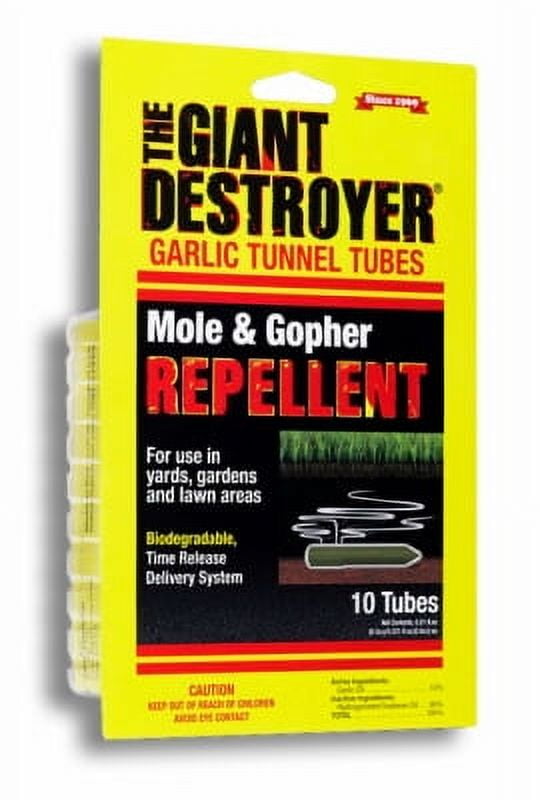 10 Pack Mole & Gopher Repellent Garlic Tube When Placed Concentric ...
