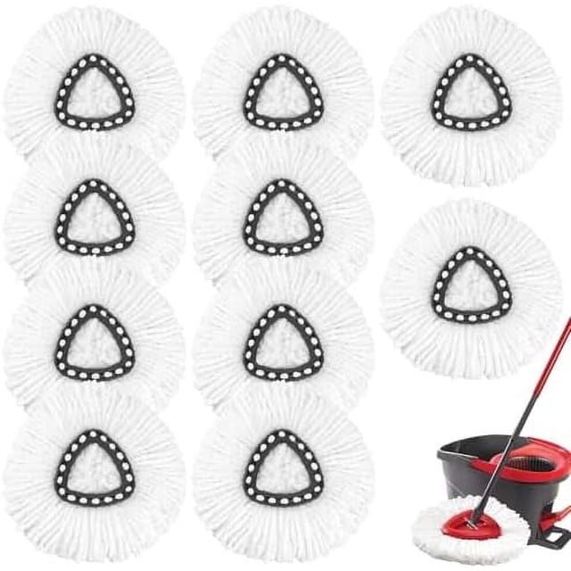 10 Pack Mop Heads Replacements, Spin Mop Refill Replace Head for O-Ceda ...