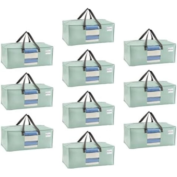 10 Pack Moving Bags for College, Heavy-Duty Storage Totes, Moving Boxes ...
