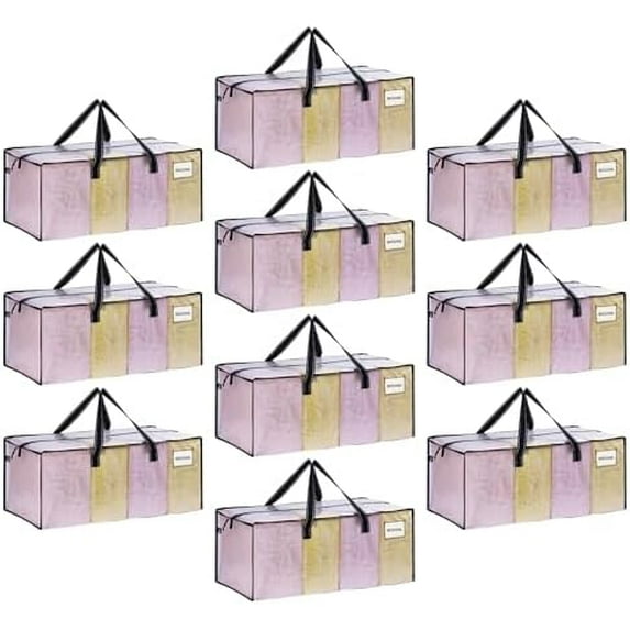 10 Pack Moving Bags Extra Large Storage Bags for College Move-In, Heavy ...