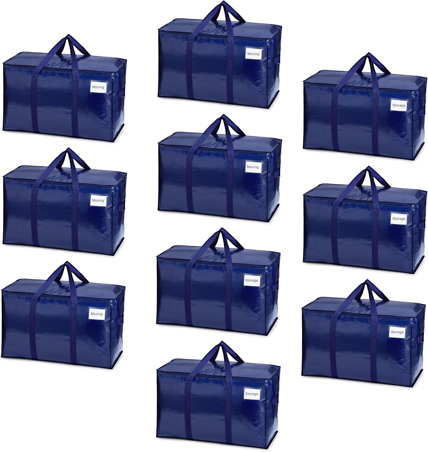 10 Pack Moving Bags and Large Christmas Storage Bins with Lids ...