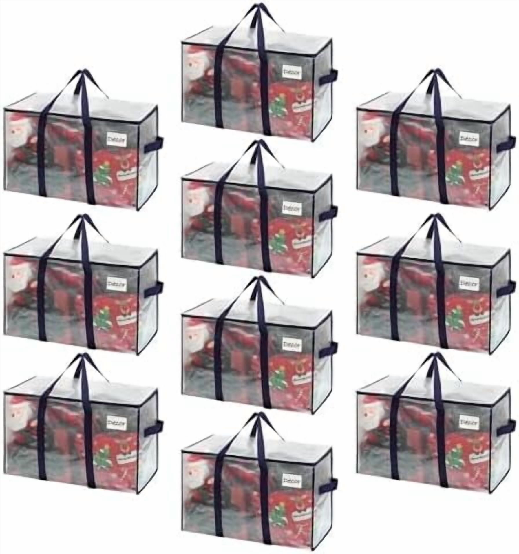 10 Pack Moving Bags and Large Christmas Storage Bins with lids ...